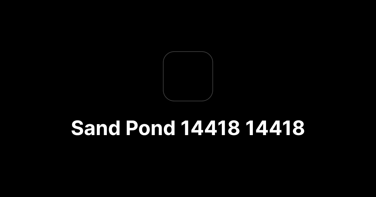 Sand Pond 14418 14418 Water Temperature & Fishing Reports | LakeMonster