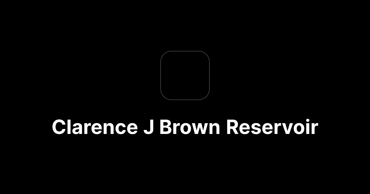 Clarence J Brown Reservoir Water Temperature & Fishing Reports ...
