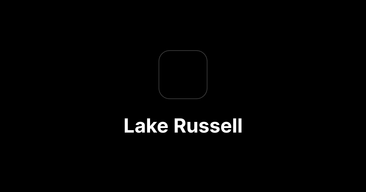 Lake Russell Water Temperature & Fishing Reports | LakeMonster